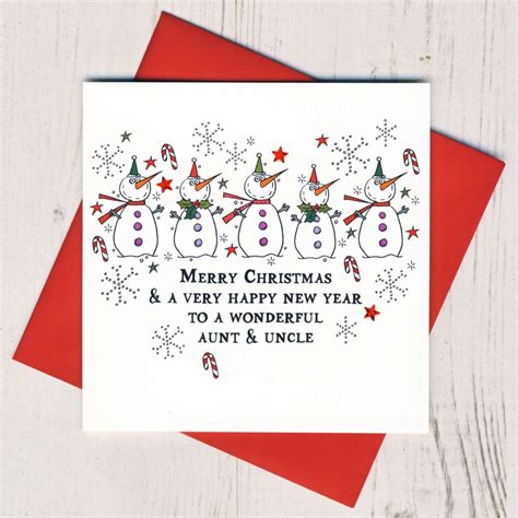 Aunt And Uncle Christmas Card