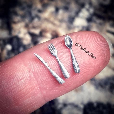 Miniature Fork Knife Spoon Set Cutlery Dollhouse Miniatures