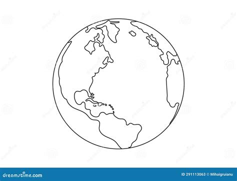 Black And White Planet Earth Clipart Vector Coloring Page Of Planet