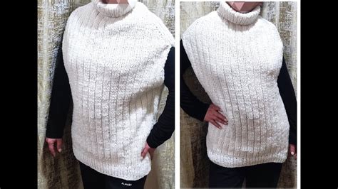 ЖИЛЕТ КОКОН СПИЦАМИ как я связала на скорую руку Youtube