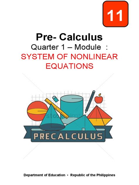 Pre Calculus Quarter 1 Module Pdf Equations Nonlinear System
