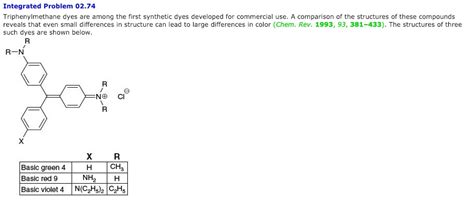 Solved Integrated Problem 0274 Triphenylmethane Dyes Are Among The