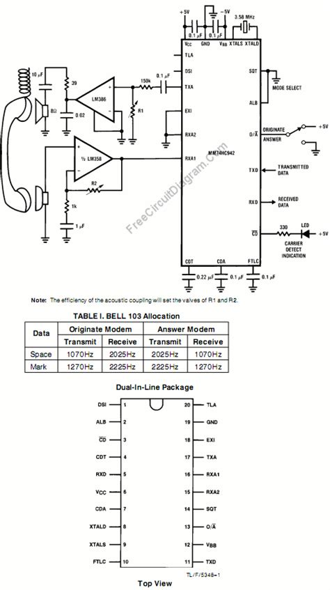 Internet Modem Circuit Diagram