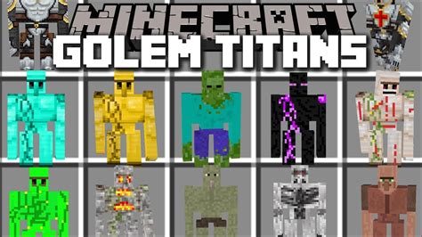Minecraft Titan Golem Mod Fight Titans And Huge Golems Minecraft Youtube