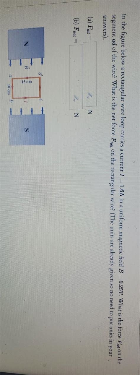 solved in the figure below a rectangular wire loop carries a