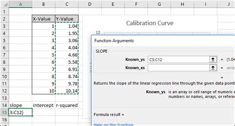 How To Do A Linear Calibration Curve In Excel