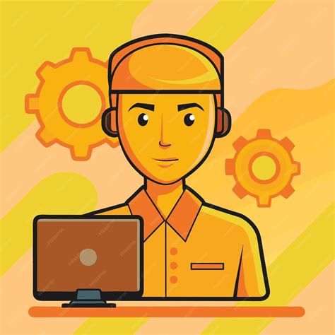 Technology Concept Flat Vector Style Illustration Featuring Programing Design Elements Premium