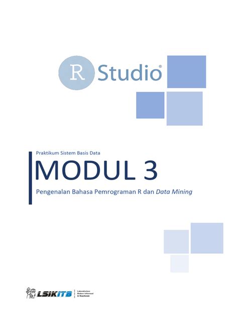 Modul 3 Pengenalan Bahasa Pemrograman R Dan Data Mining Pdf Komputer