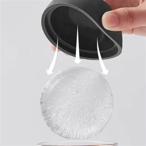 얼음 공 모양 성형기 위스키 얼음 성형기 실리콘 구형 얼음 성형기 둥근 얼음큐브 성형기 위스키와 칵테일용 얼 Temu