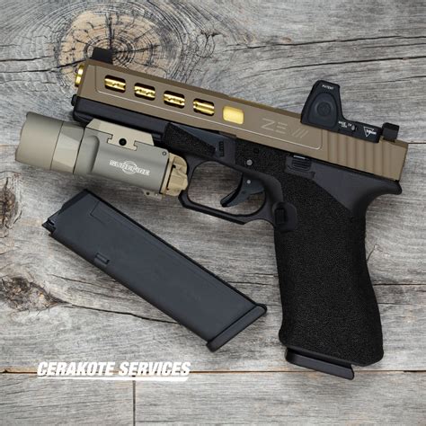 Zev Tech Mod Glock 17 Gen 3 Dragonfly Fde Tin Polished Dimpled Barrel