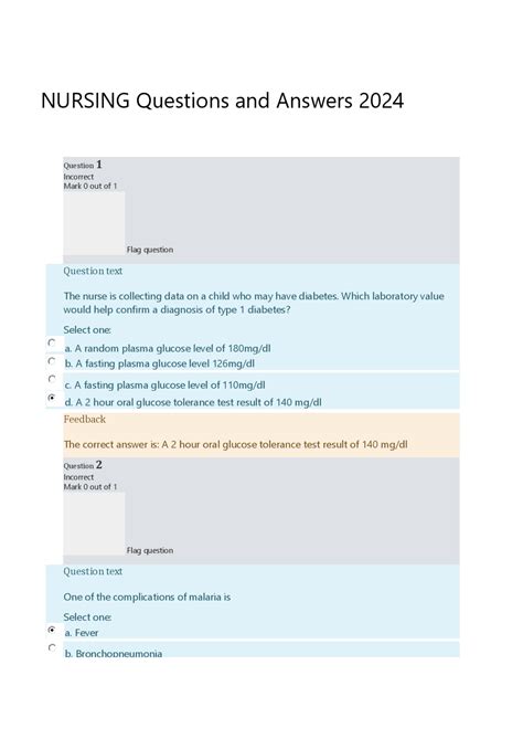 Nursing Questions And Answers 2024 Exams Economics Docsity