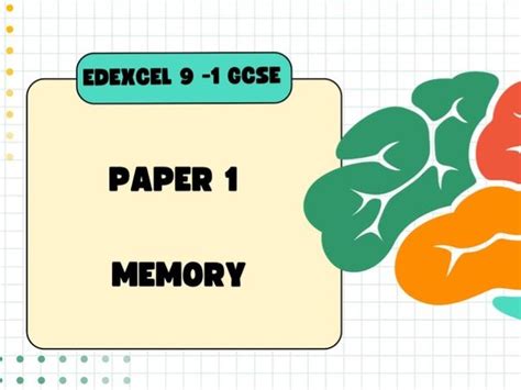 Edexcel Gcse 9 1 Psychology Memory Teaching Resources