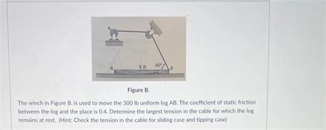 Solved Figure B The Winch In Figure B Is Used To Move The Chegg Com