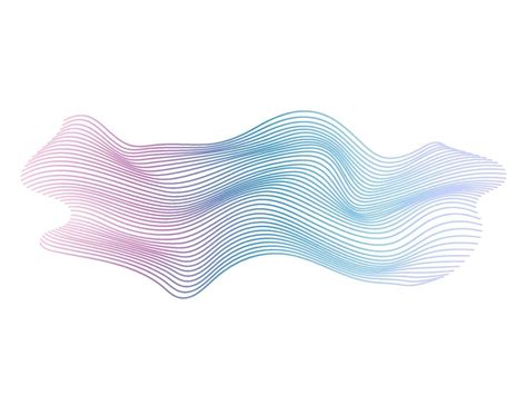 Vector Wave Lines Flowing Dynamic Colorful Blue Pink Isolated On White Background For Concept Of
