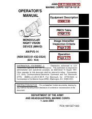 ATN PVS Manual Pdf ARMY TM MARINE CORPS A A OPERATOR S MANUAL