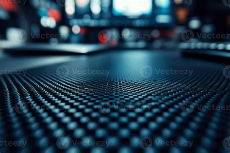 Close Up Of A Textured Surface With A Blurred Tech Background Creating A Modern And Sleek