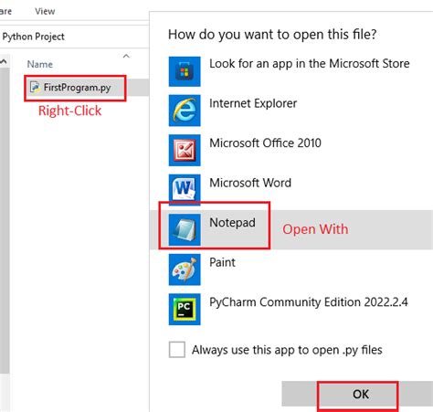 Create A Program In Python Using Idle And Notepad