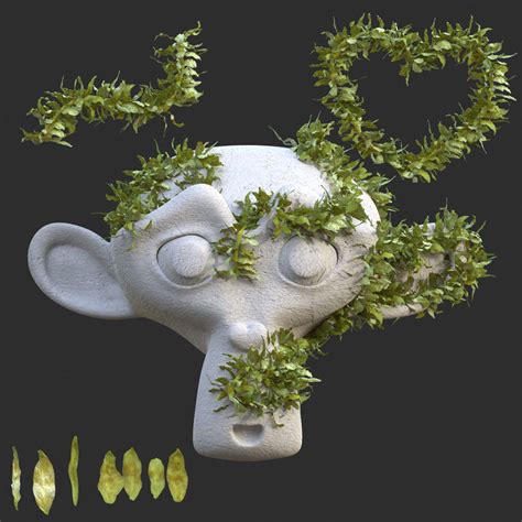 Procedural Geometry Nodes Array Algae On Curves 3d Model Cgtrader