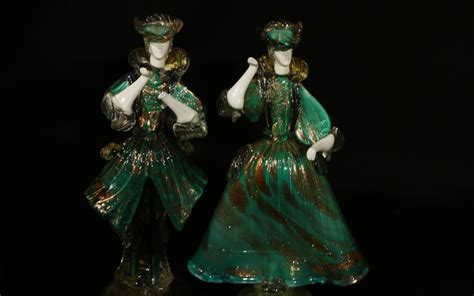Proantic Murano Glass Figures Xxth Century