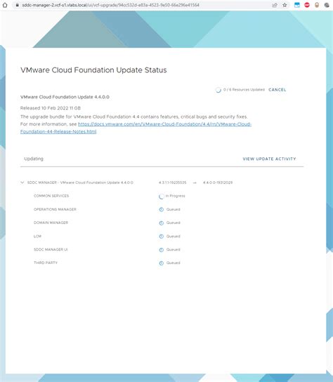 Vmware Sddc Vcf Lcm Upgrade To 4 4 0 0