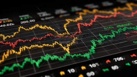 화려한 주식 시장 차트가 화면에 표시됩니다