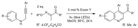 Visible Light Induced Cascade Cyclization Of N Propargyl Aromatic Amines And Acyl Oxime Esters