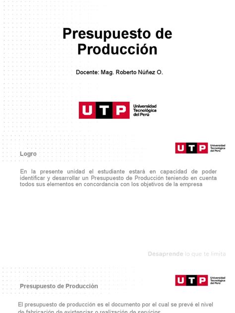 Presupuesto De Produccion Pdf Presupuesto Business