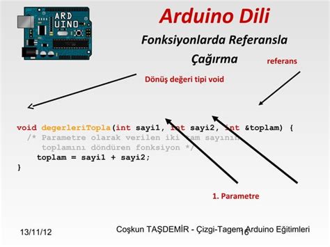 Arduino eğitimleri arduino programlama dili PPT
