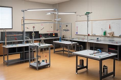 Premium Photo Illustrate A Physics Lab Setup With Pendulums Magnets And Other Experimental