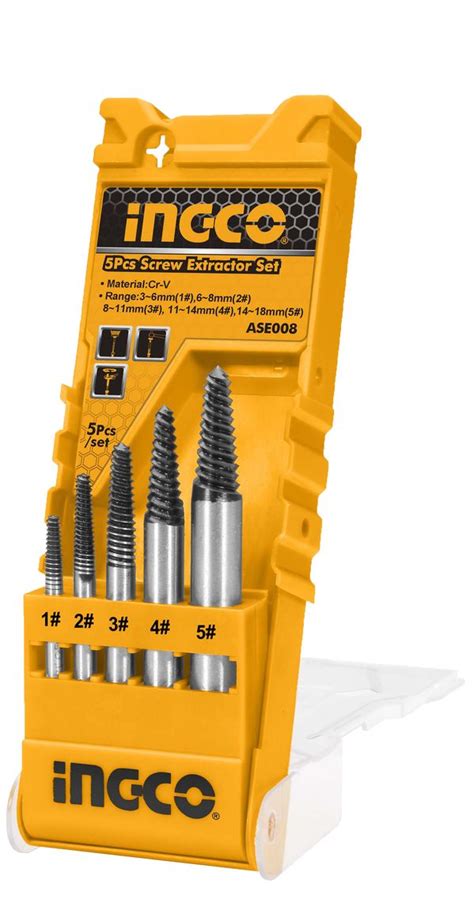 Ingco Screw Extractor Set 5 Pieces Shop Today Get It Tomorrow