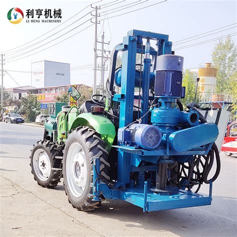 拖拉机载正反循环打井机 车载式多用途水井钻机 柴电两用 正反循环打井机 山东利亨机械有限公司（销售部）