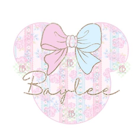 Coquette Mouse Custom Name Png Etsy