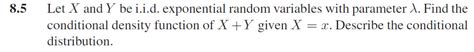 Solved Let X And Y Be Iid Exponential Random Variables