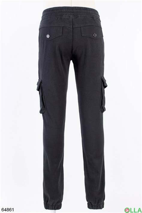 Чоловічі чорні штани з кишенями И Fv676 6 купити недорого в інтернет магазині «olla Україна
