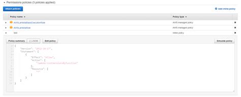 Nodejs Aws Sam Accessdeniedexception On A Lambda That Uses The Aws