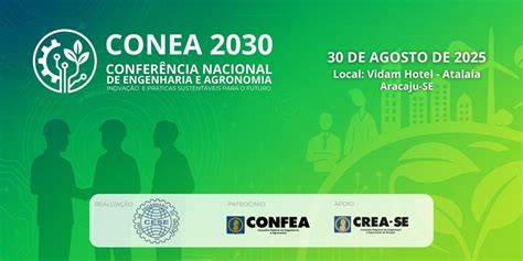 Conea 2030 ConferÊncia Nacional De Engenharia E Agronomia 30 Ago 25 Clube De Engenharia De