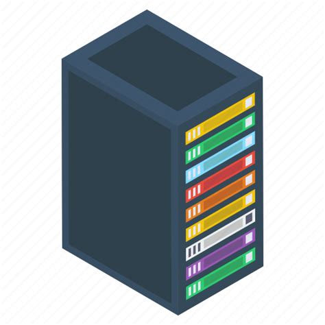 data hosting data storage datacenter dataserver dataserver rack icon
