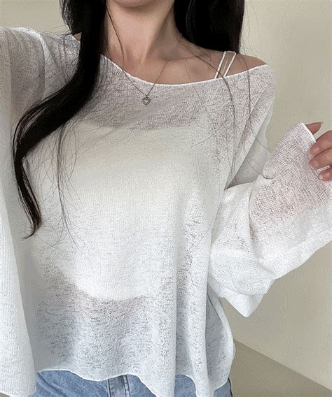 1 1할인[여리핏 자외선차단] 여름필수템 찰랑 시스루 크롭 긴팔티셔츠 에이블리