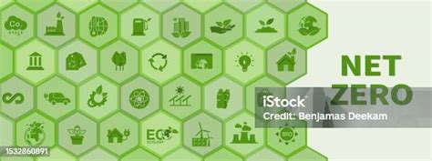 생태 아이콘 넷 제로 자연 녹색 아이콘 자연 환경 탄소 중립 및 넷 제로 개념 온실 가스 배출 중간에 녹색 그물 아이콘이 있는 나무 블록을 대상으로 합니다 0에 대한 스톡