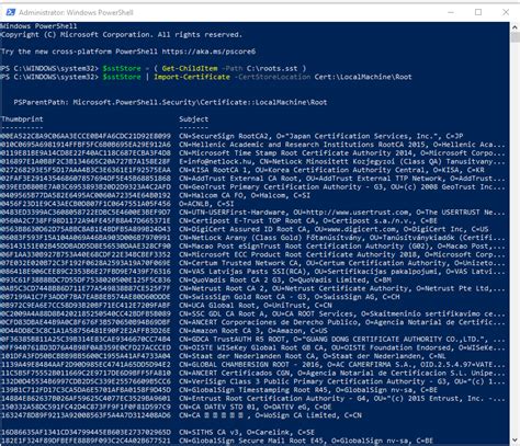 Windows Updating List Of Trusted Root Certificates