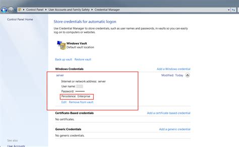 windows 7 forgets my network credentials super user