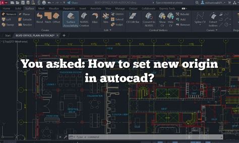 You Asked How To Set New Origin In Autocad