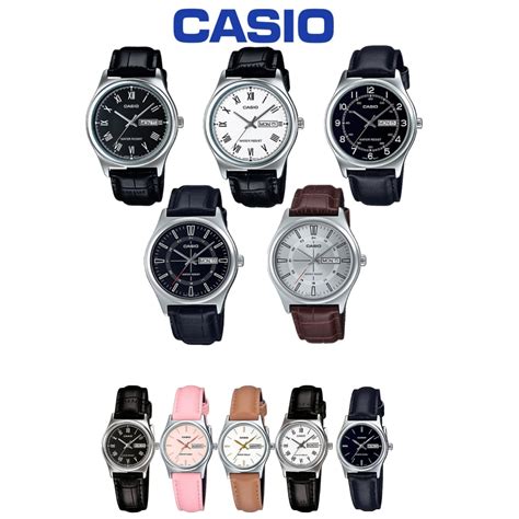 Casio Mtp V006l Ltp V006l Analog Date Day Functioning Leather Shopee Malaysia