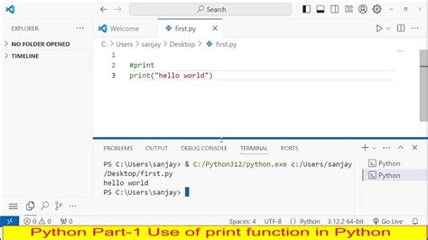 Python Part 1 Beginner To Advance Print Function In Python Youtube
