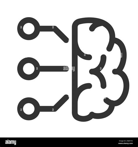 Artificial Brain Icon Artificial Intelligence Concept Brain With Neural Network Vector