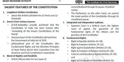 Indian Polity Handout Notes Pdf Download For Upsc Cse 2020