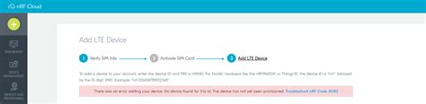 Getting Error That The Device Has Not Yet Been Provisioned Nordic Qanda Nordic Devzone