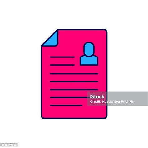 흰색 배경에서 격리된 윤곽선 이력서 아이콘입니다 Cv 응용 프로그램 전문 직원을 검색 인력 분석 이재개됩니다 벡터 0명에 대한 스톡 벡터 아트 및 기타 이미지 Istock