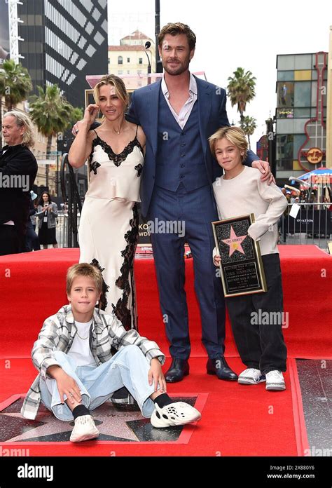 Hollywood Usa 23rd May 2024 Elsa Pataky Tristan Hemsworth Sasha