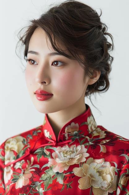 Pretty Young Women Super Models Of Chinese Ethnicity With Expressive Expression Wearing A